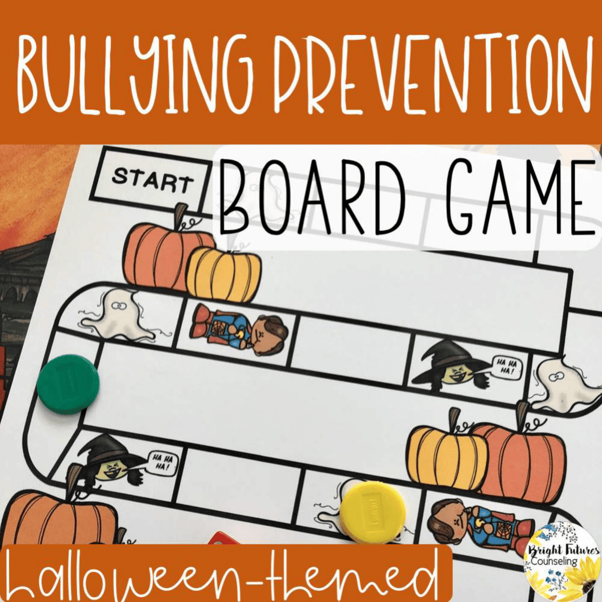 Bullying Prevention Halloween Board Game - School Counseling Fall Game