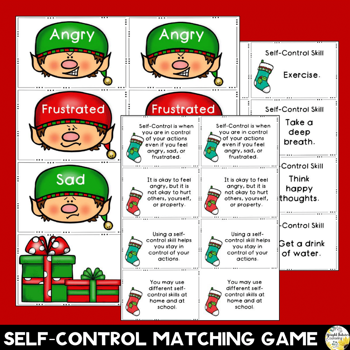 sELF-Control Christmas Game + Google Slides Digital Holiday Board Game