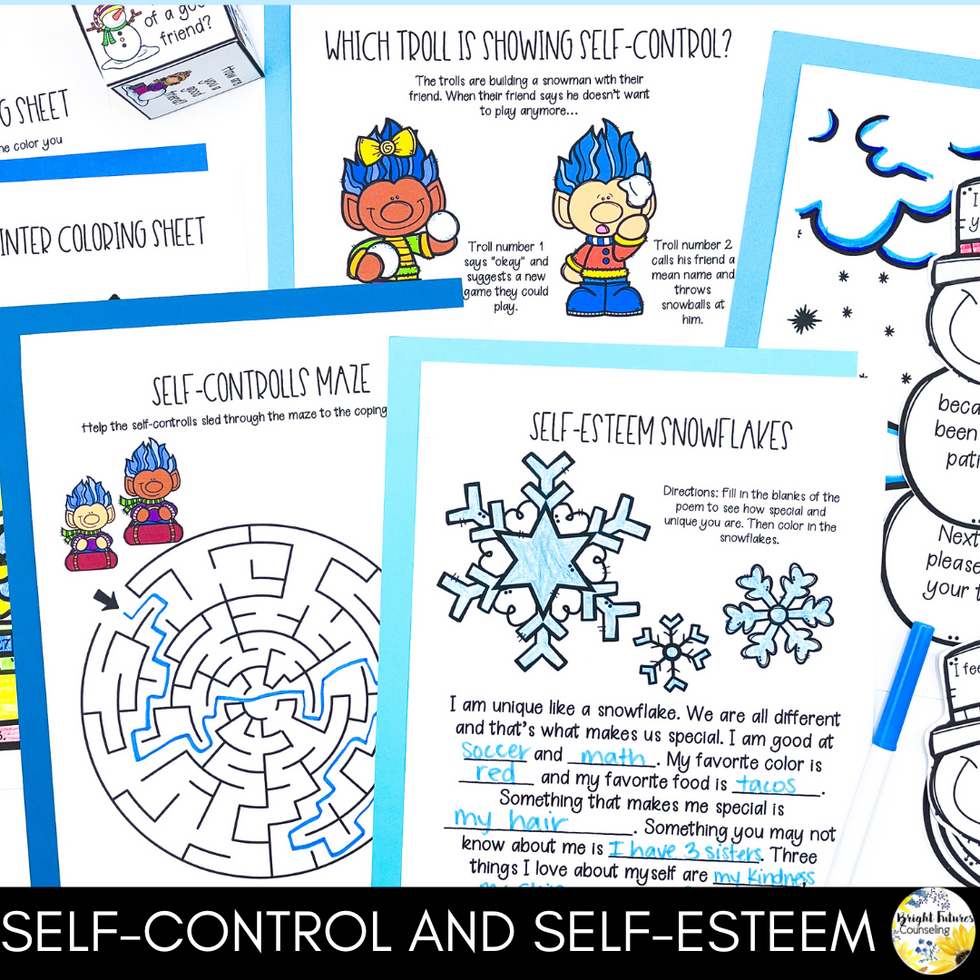 Countdown to Winter Break - Winter Themed Counseling and SEL Activity