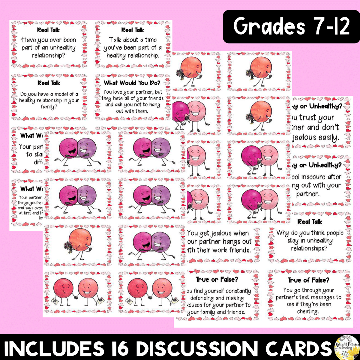 Healthy vs. Unhealthy Friendships and Relationships Valentine's Discus