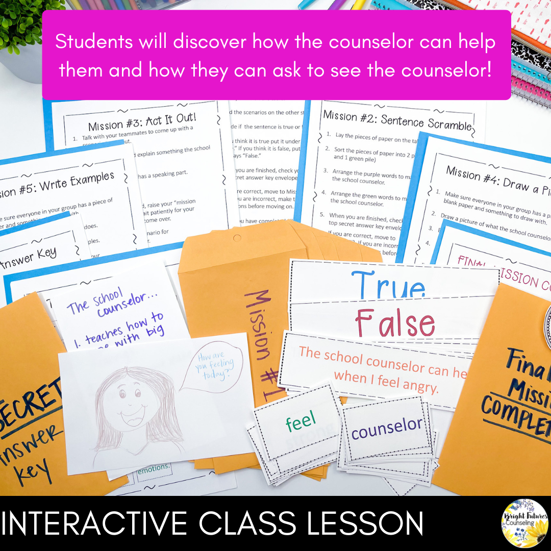 Meet The Counselor Escape Room Guidance Lesson - Mission Meet The Coun