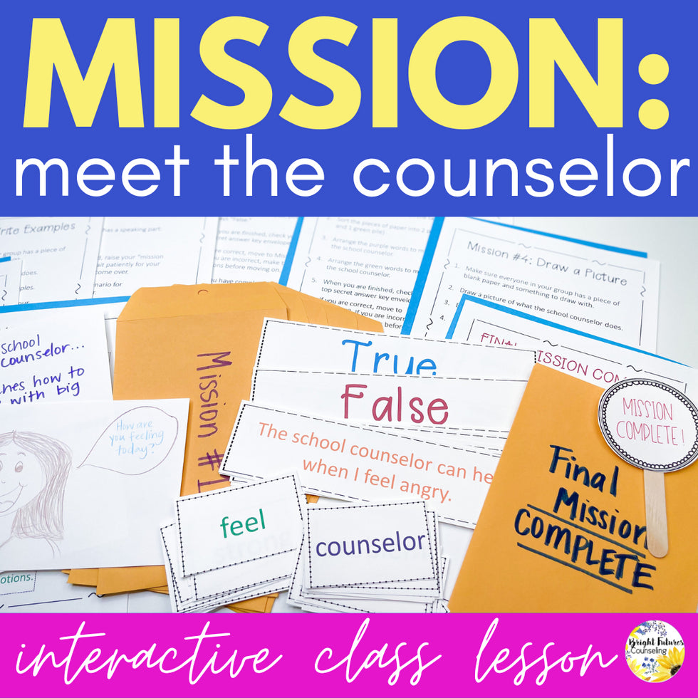 Meet The Counselor Escape Room Guidance Lesson - Mission Meet The Coun