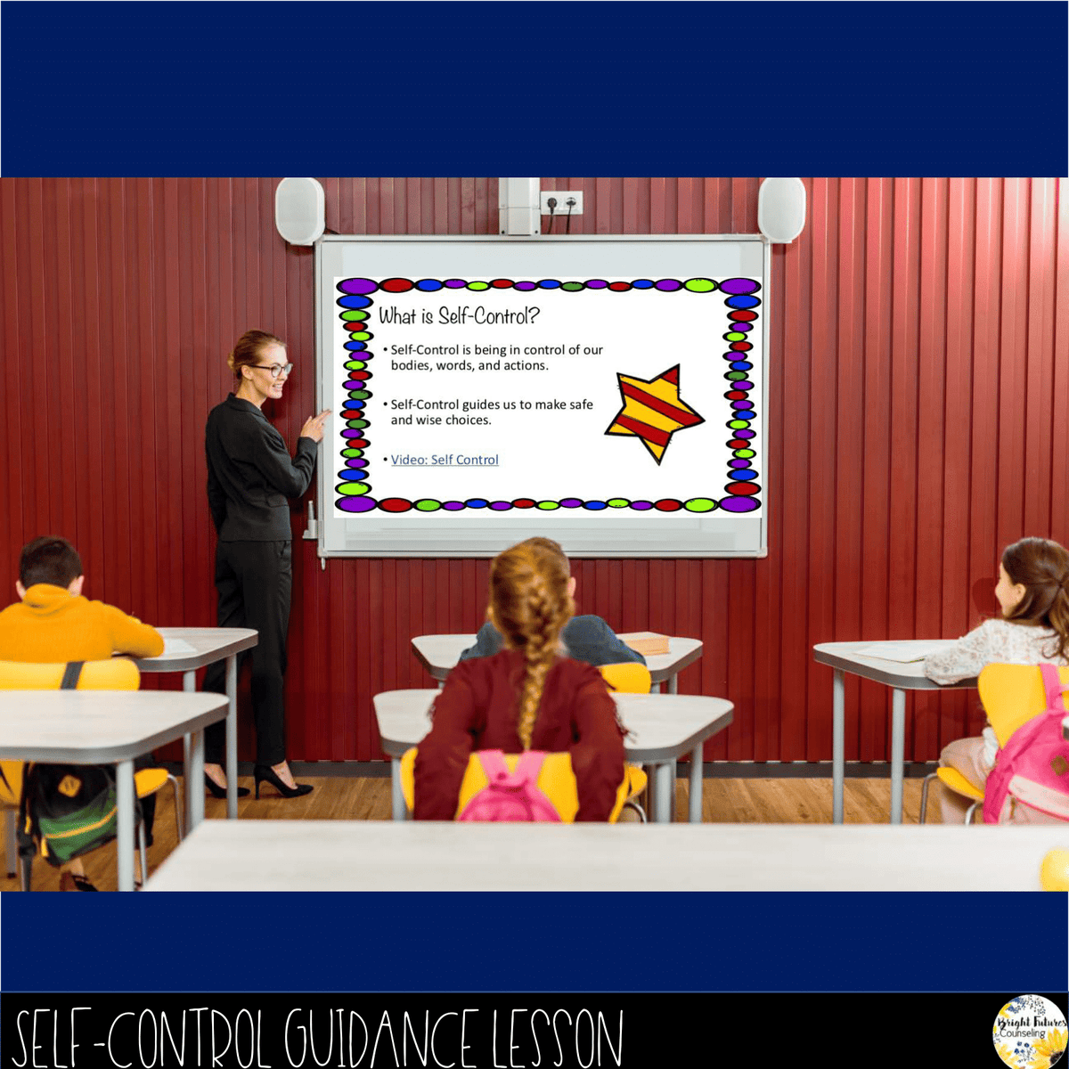 Self-Control Counseling BUNDLE Guidance Lesson Activities and Games