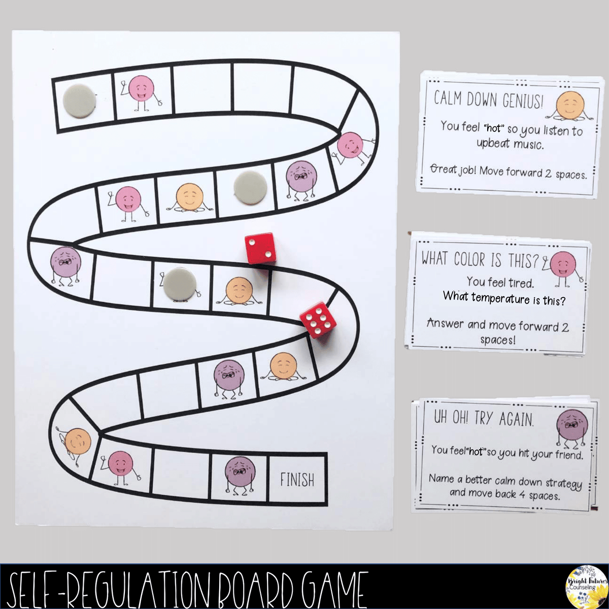 Self-Regulation Board Game School Counseling Game for Coping Strategie
