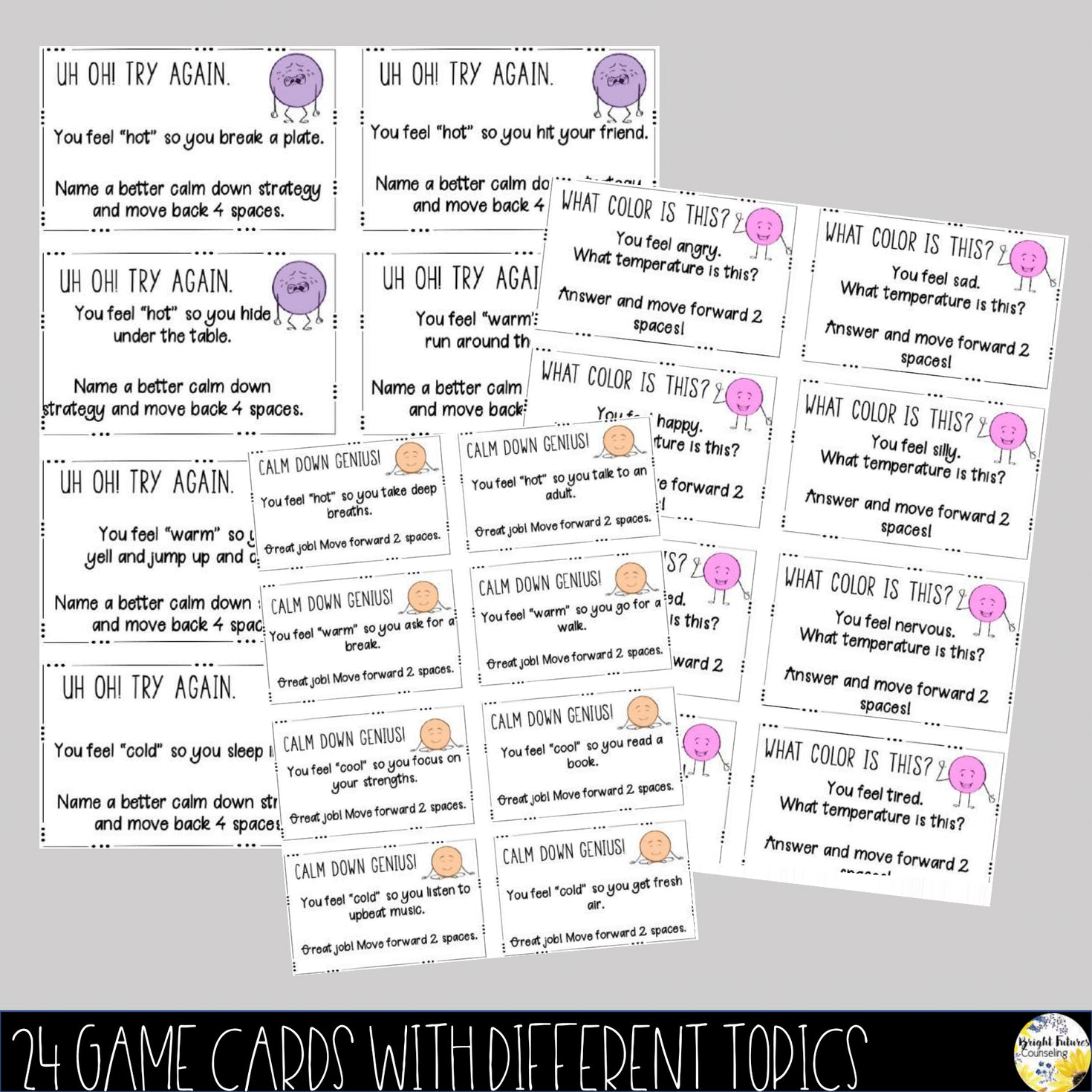 Self-Regulation Board Game School Counseling Game for Coping Strategie