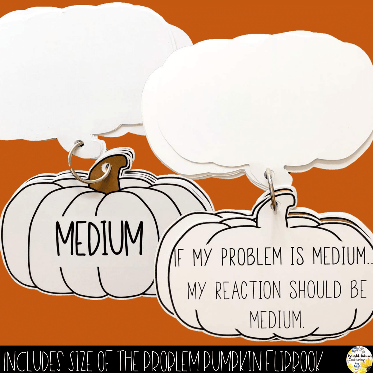Size of the Problem Pumpkins Flip Book + Fall Themed Self-Regulation A