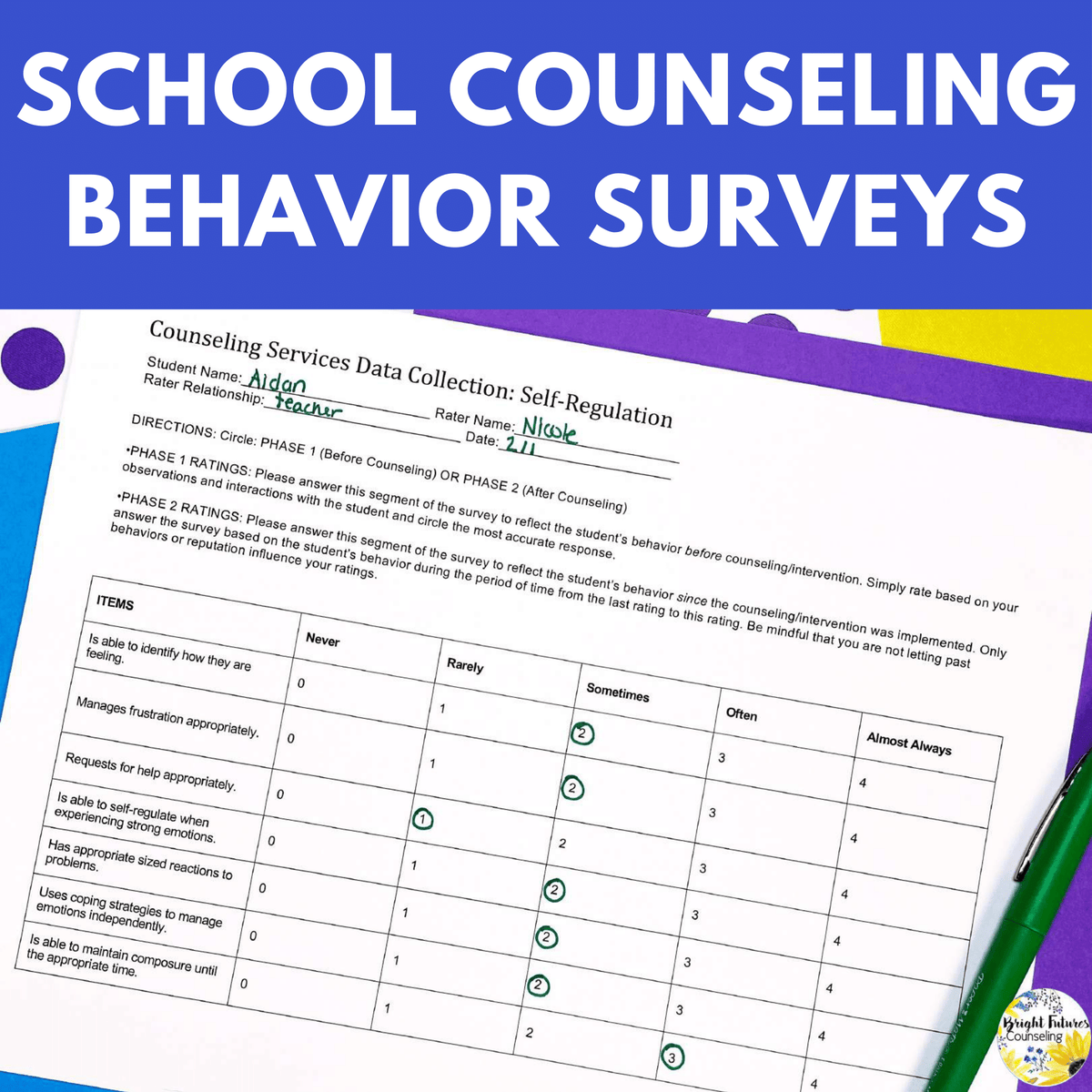 Data Collection Behavior Surveys - School Counseling Data Tracking For ...