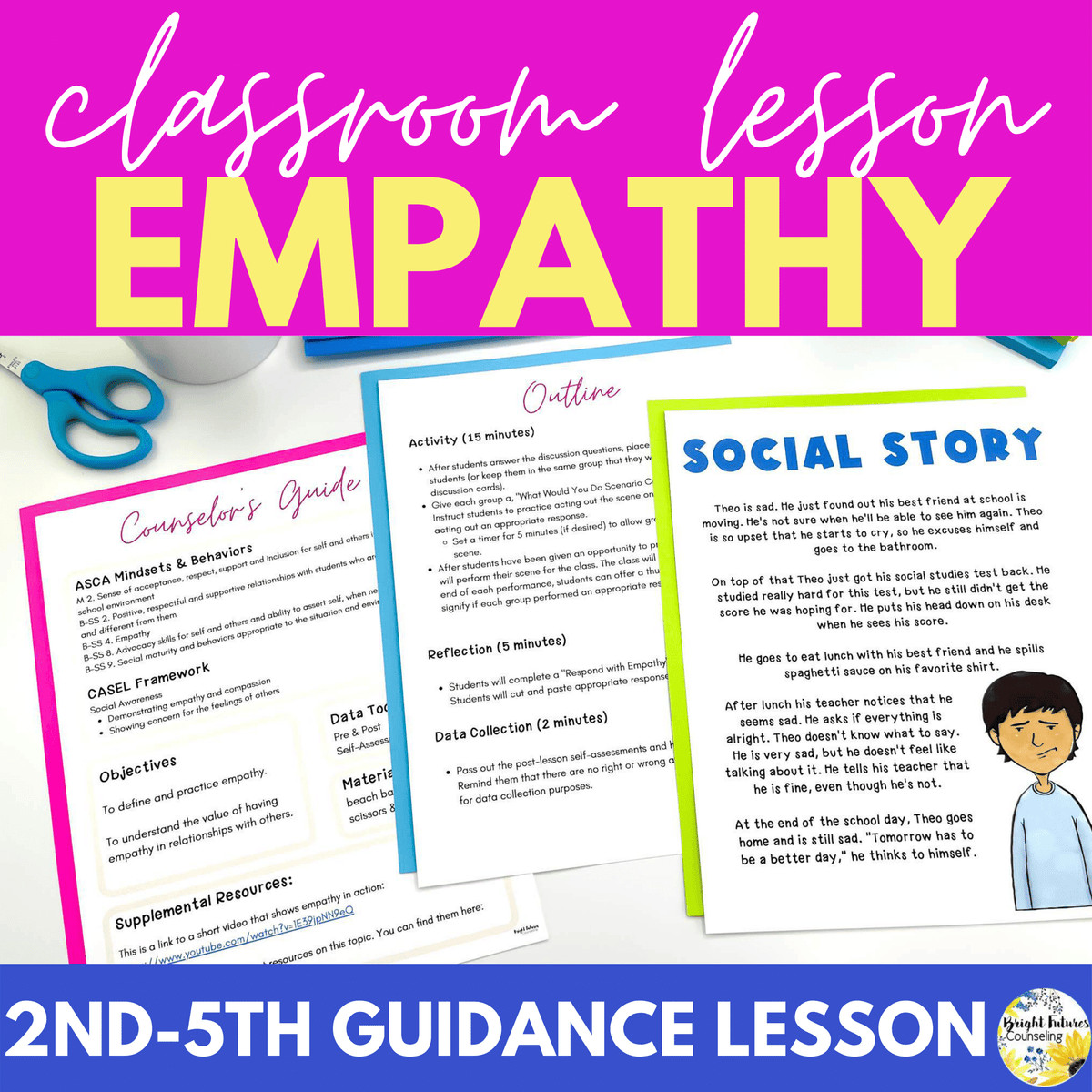 Empathy Lesson for Social Emotional Learning and Elementary School Cou
