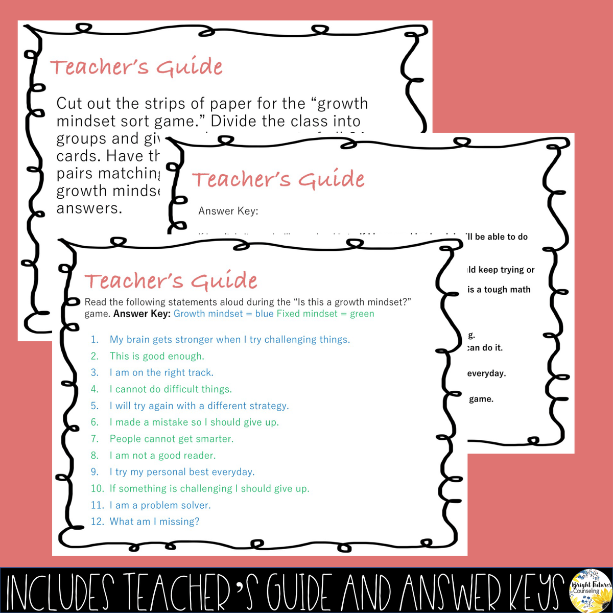 Growth Mindset vs. Fixed Mindset Classroom Guidance Lesson, Video, and