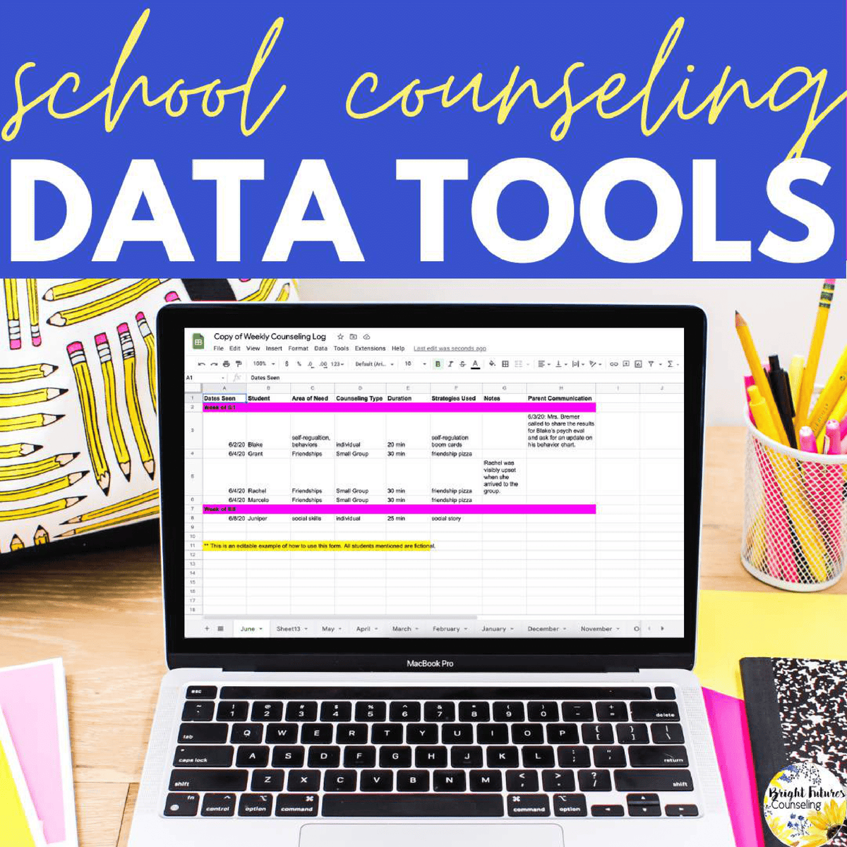 School Counseling Data Tracking Tools Bundle - Data Driven Counseling