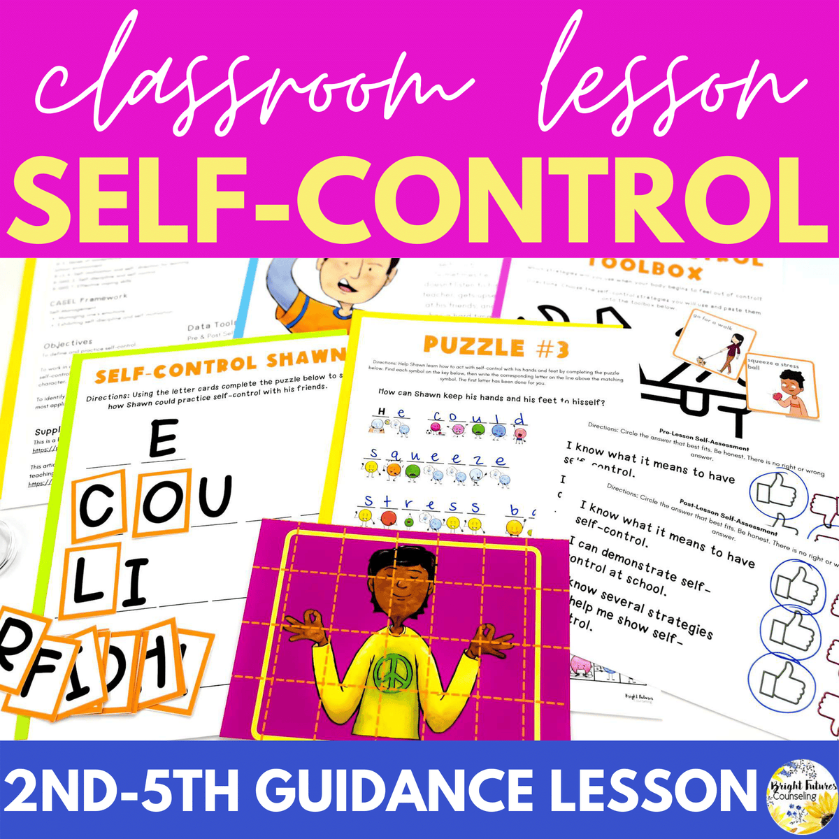 Self-Control Lesson for Social Emotional Learning & Elementary School