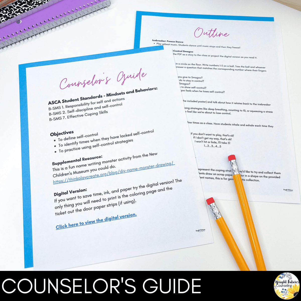 Self-Control School Counseling Guidance Lesson for Primary Students