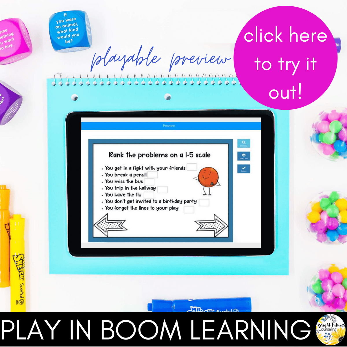 Size of the Problem Digital Activity - Boom Cards & Editable Google Sl