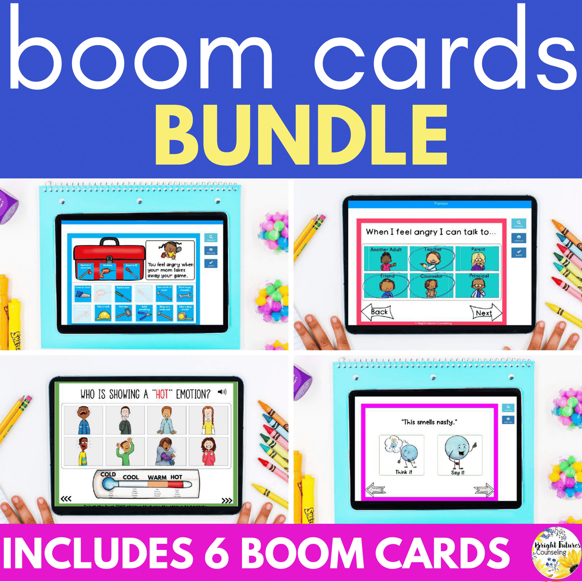 Social Emotional Learning BOOM CARD Bundle - Digital SEL Activities an